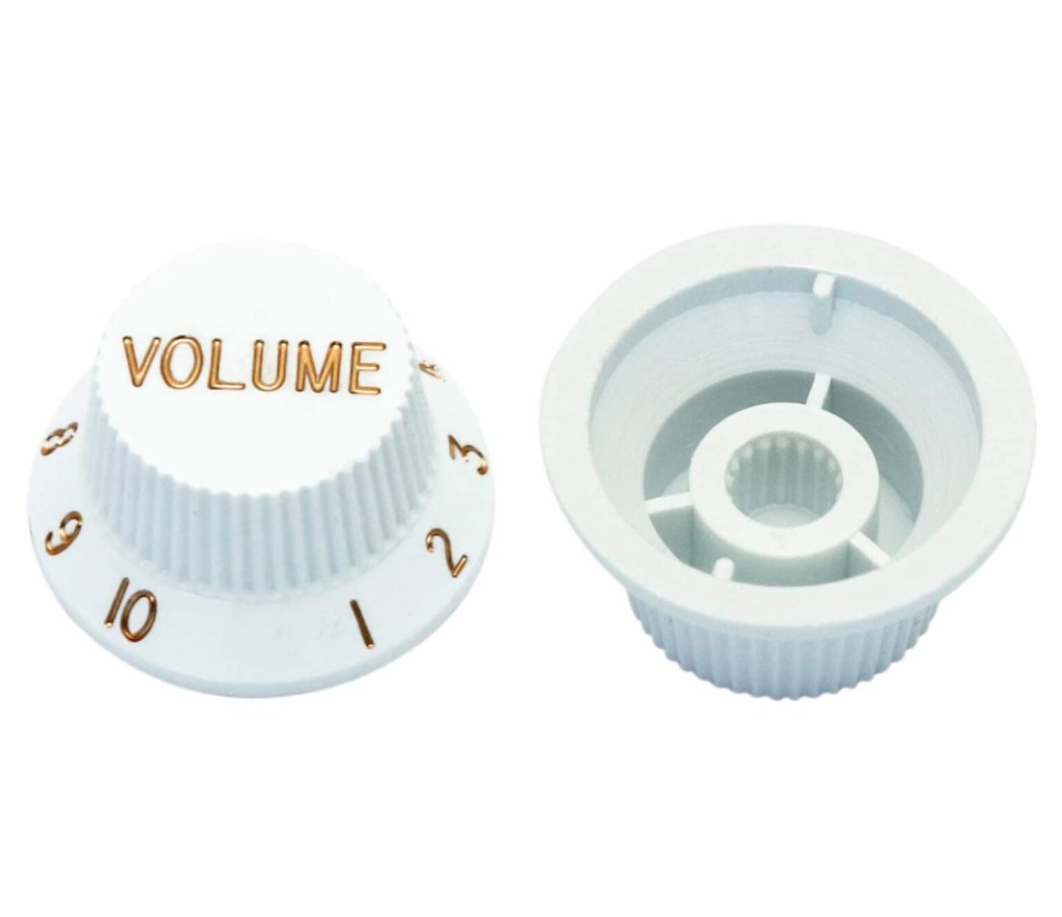 Ручка потенциометра KPV15WH, белая, материал пластик, для регулировки громкости