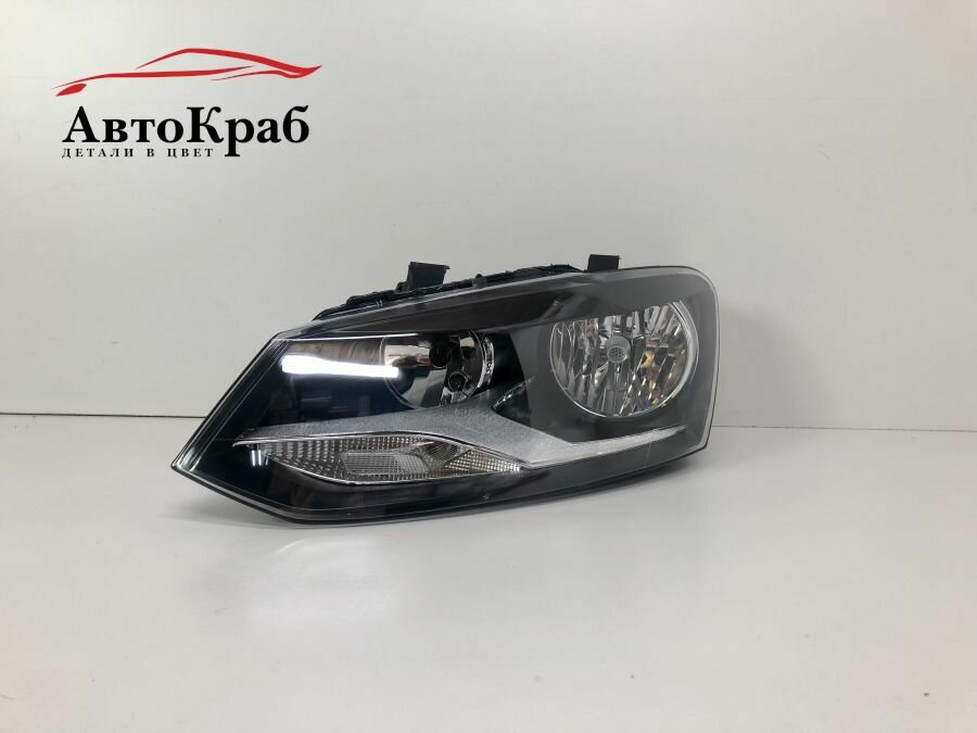 Фара левая с электрокорректором (двойная) для Фольксваген Поло 2015 - 2020 г. аналог