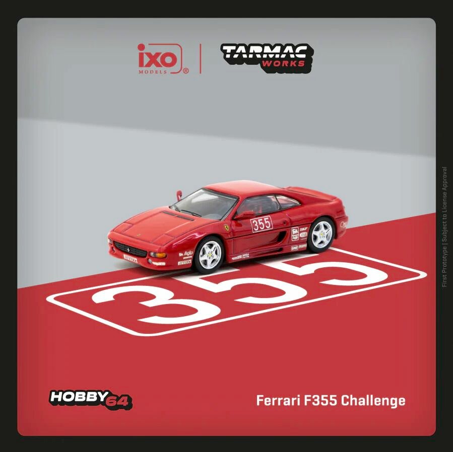 Коллекционная машинка Tarmac Works 1:64 Ferrari F355 Challenge Presentation Red
