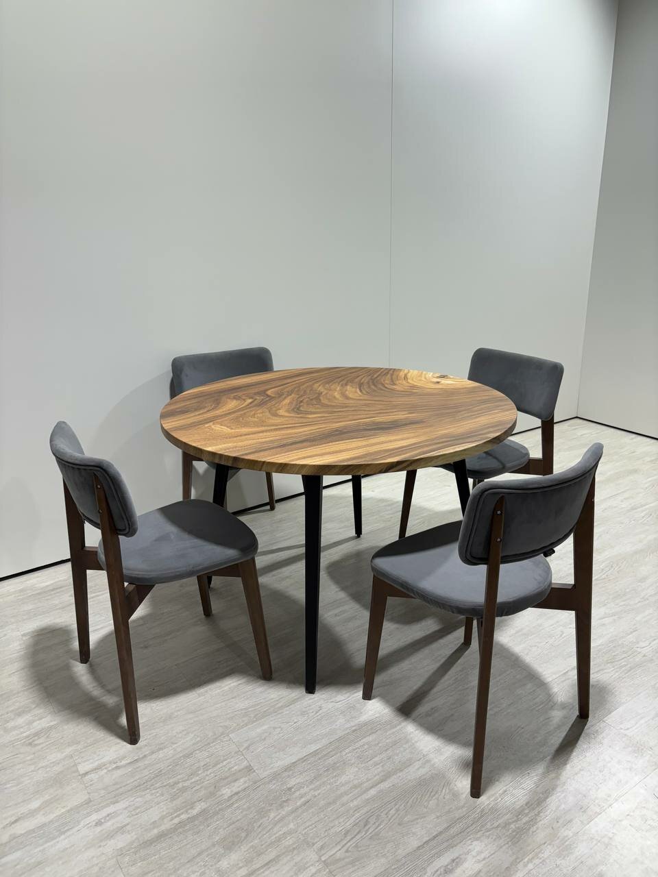 Стол кухонный обеденный круглый дизайнерский лофт THETABLE•RU 80х32 9.2/6.1