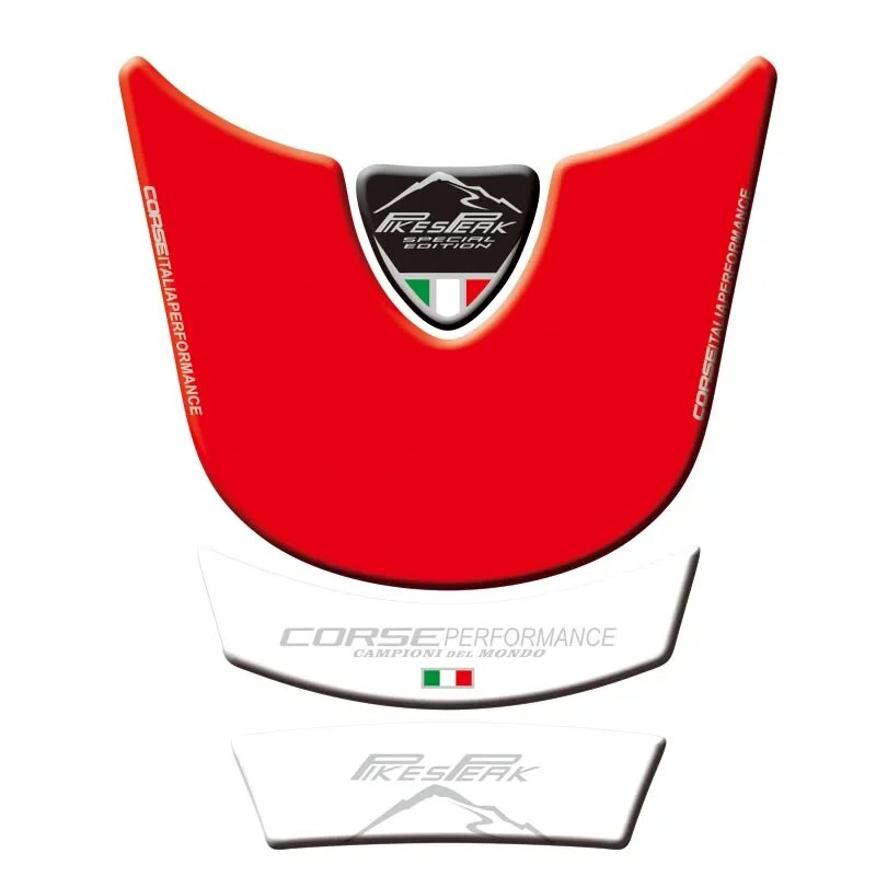 Наклейки на бак мотоцикла, 3D наклейки на бак, наклейка на бак, защитная Красный, разноцветный