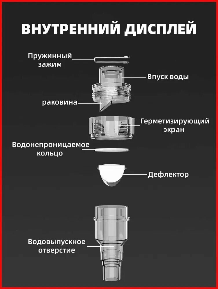 Сухой сифон с гидромеханическим затвором для кондиционера, сплит-системы