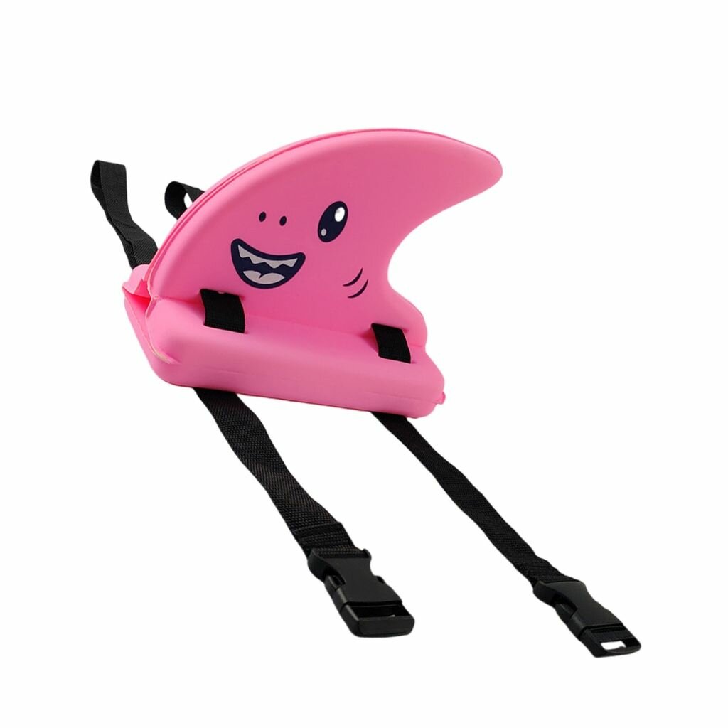 Дети плавают с плавающей доской из акульих плавников-розовый