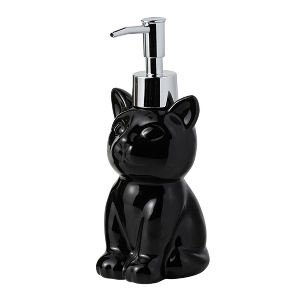 Креативный керамический флакон для лосьона, дезинфицирующее средство для рук, дезинфицирующее средство в бутылках-однотонный---бутылка black cat