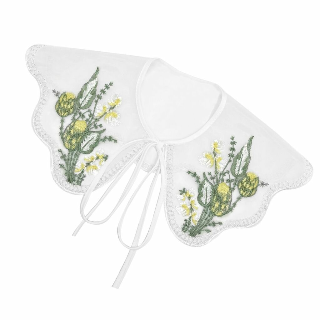 (1 штука) пряжа Eugen, вышитая бисером, цветной цветочный поддельный воротник-полоска для автомобиля