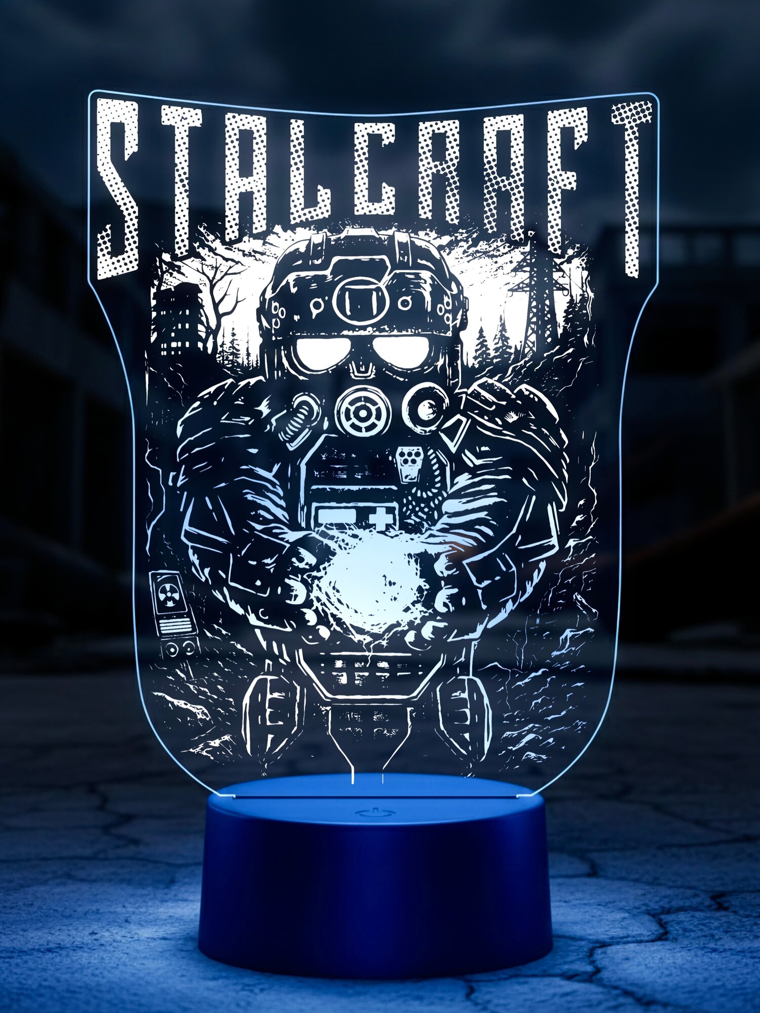 Ночник Игра Сталкрафт - Stalcraft. Подарок геймеру — декор для игровой комнаты с символикой популярных игр, узнаваемыми персонажами и атмосферой киберспорта.