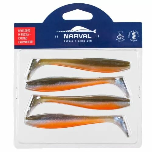 Силиконовая приманка Narval Choppy Tail 12cm #008 4шт.