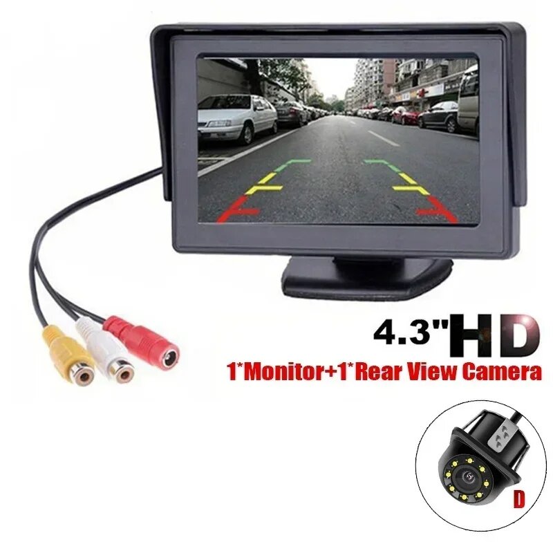 Автомобильный монитор заднего вида с камерой заднего вида Комплект резервной камеры Автомобильный D