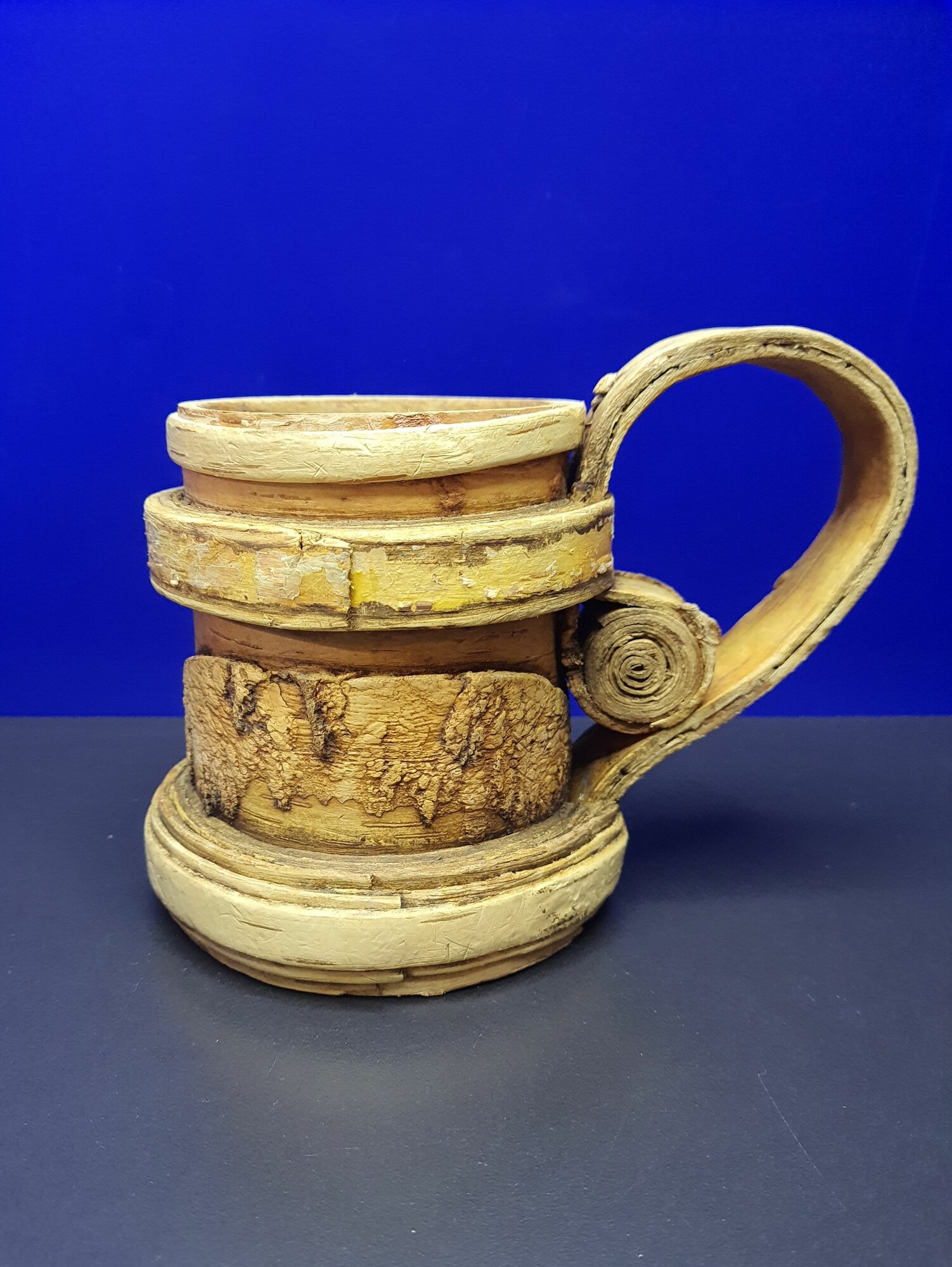 Берестяная кружка интерьерная Русский стиль