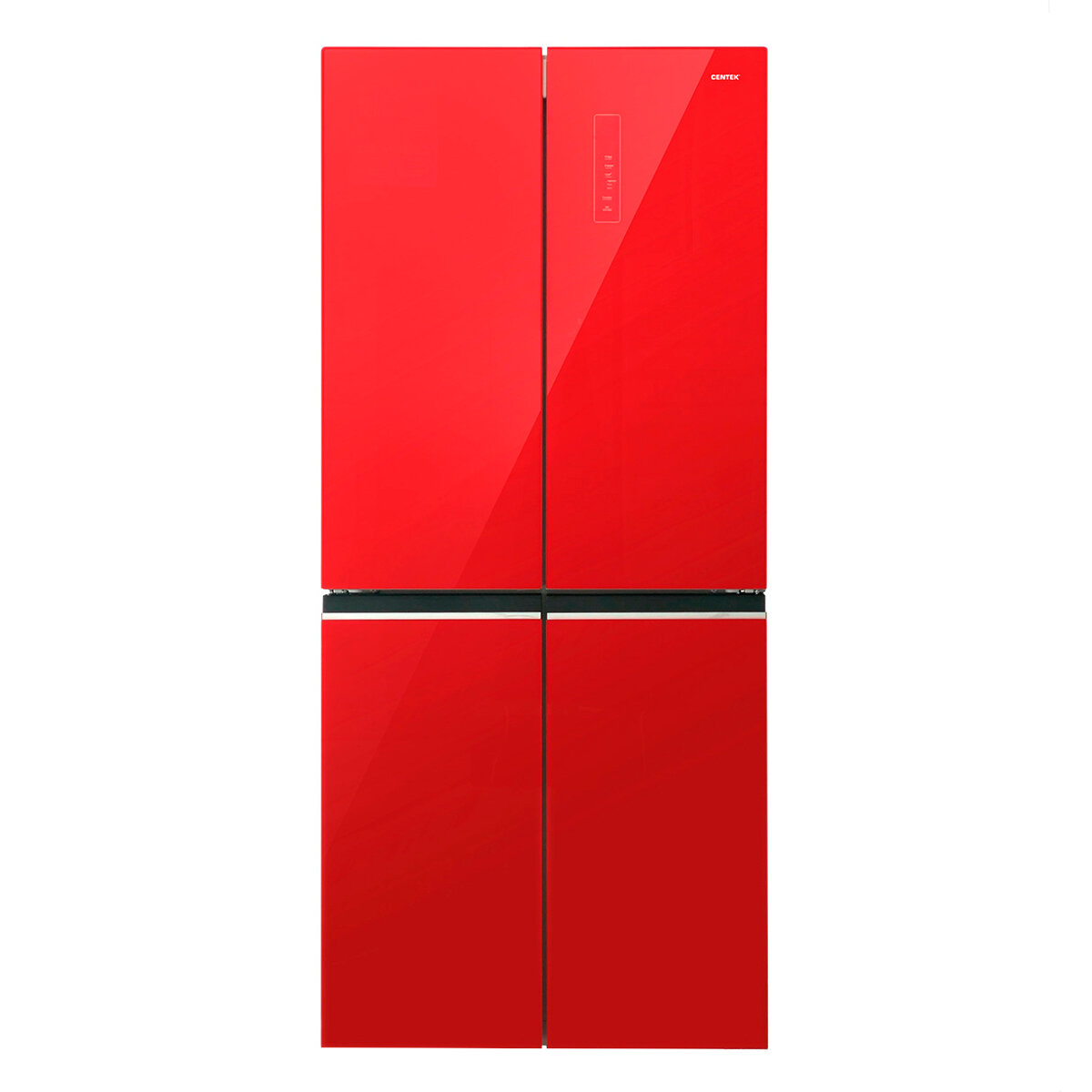 Холодильник Centek CT-1744 NF Red Glass total NF <415л (148л/267л)> 782х630х1825мм, Стекло, 4 дв