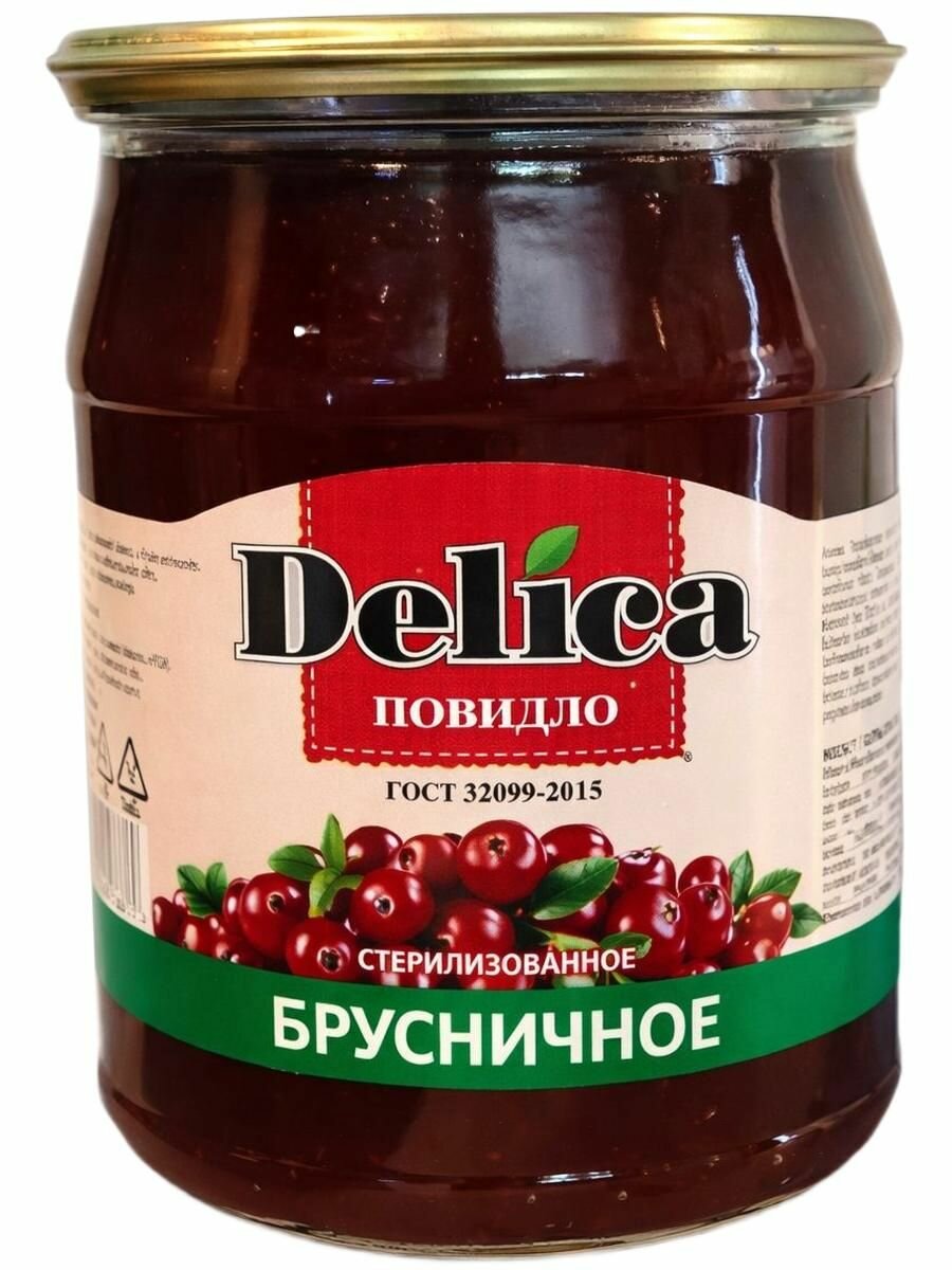Повидло Брусничное, 600 грамм 1 банка