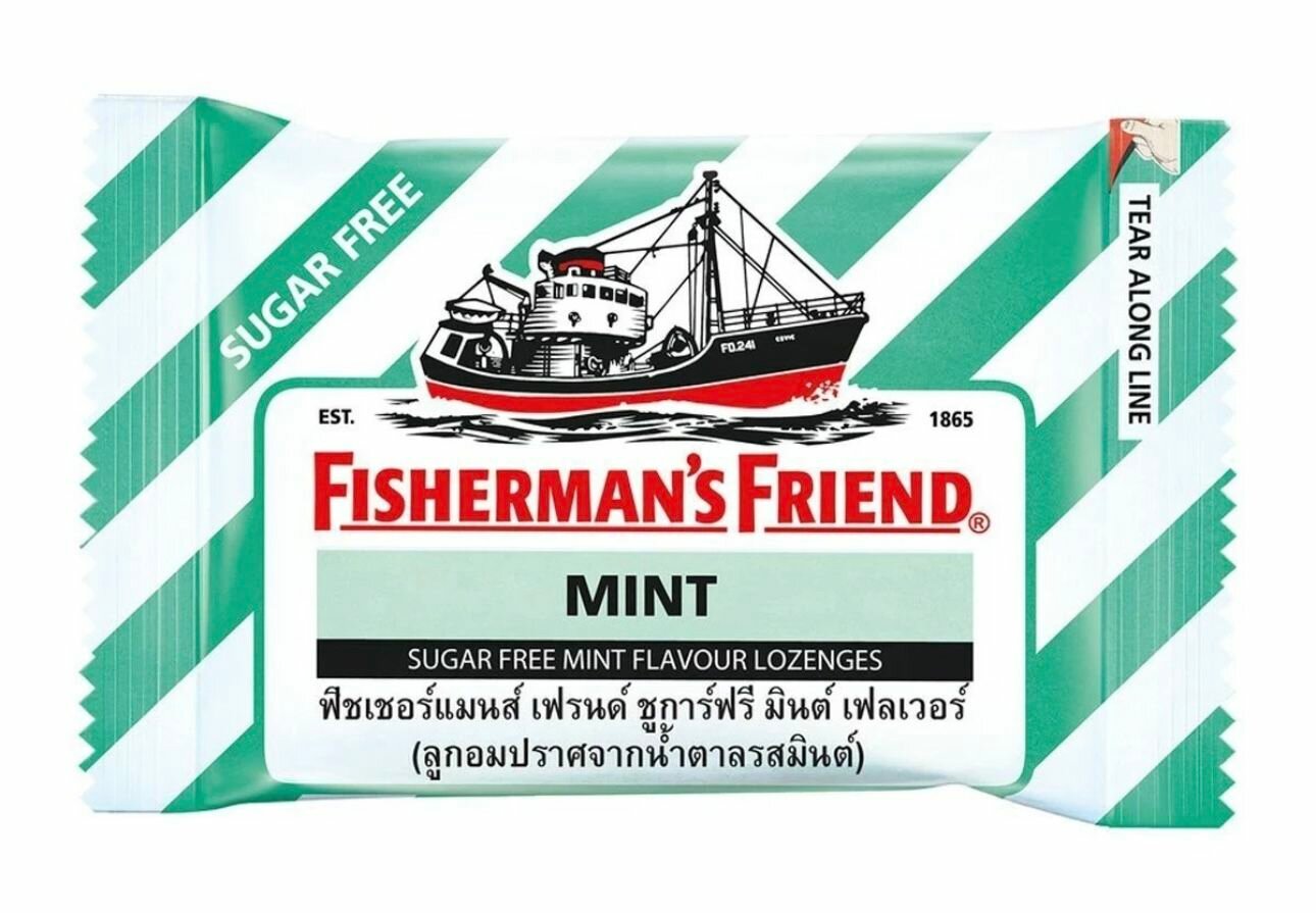 Леденцы Fisherman's Friend со вкусом мяты без сахара 1 шт