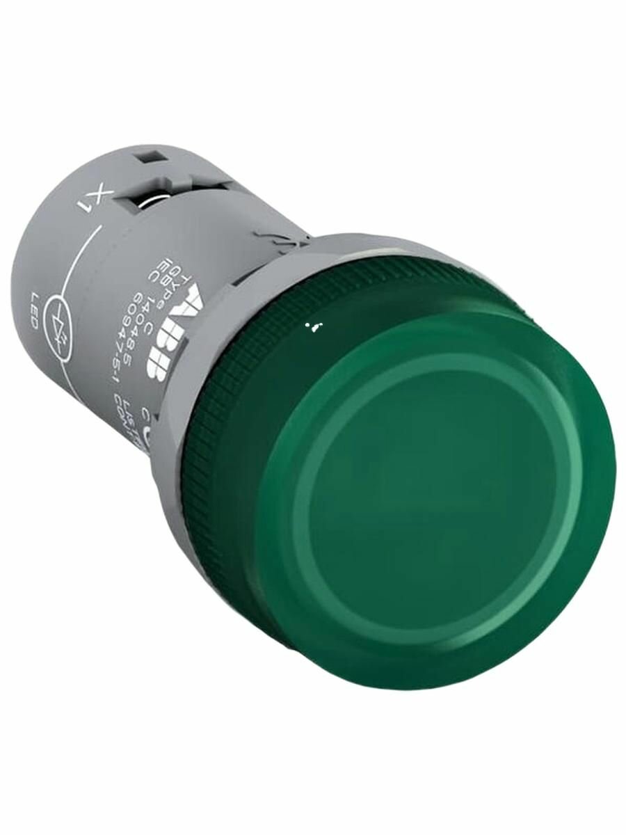 Индикаторная зеленая лампа со встроенным светодиодом ABB CL2-623G 230В AC с защитой от наводок с напряжением, артикул 1SFA619403R6232