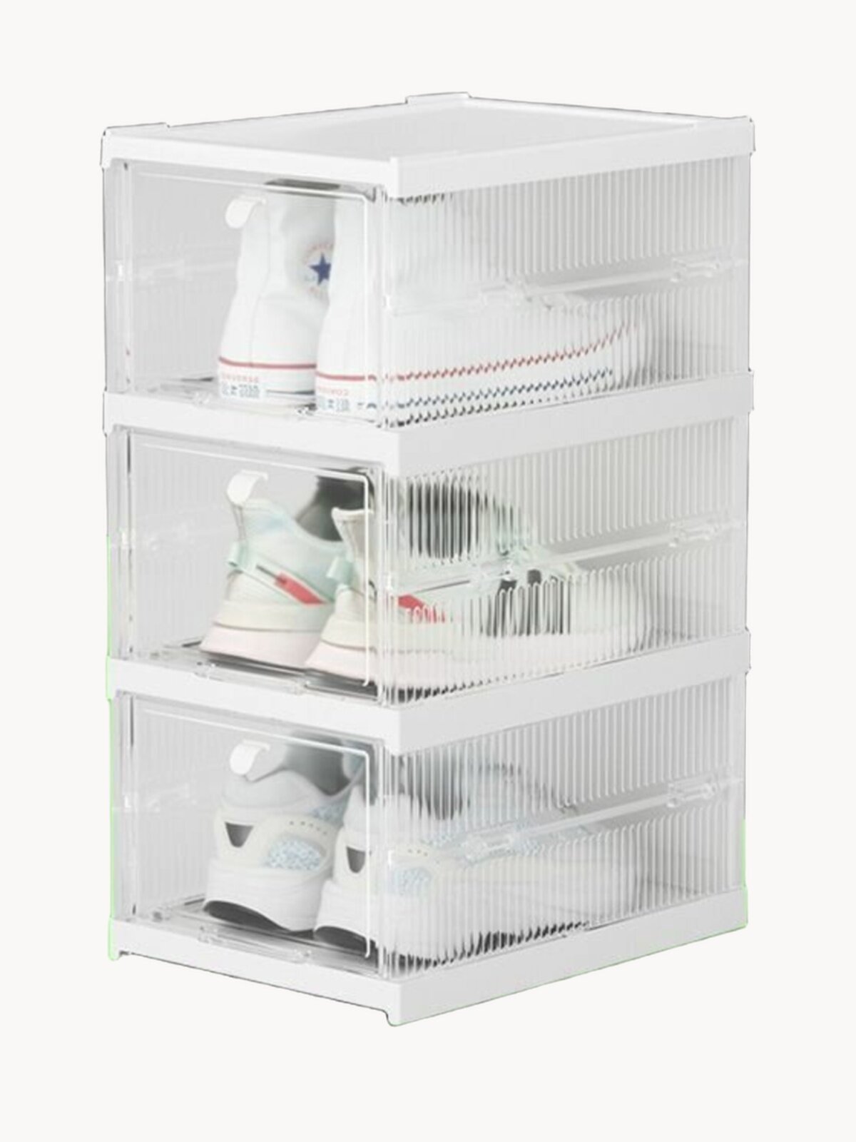 Коробки для хранения обуви и вещей , контейнер ящик прозрачный пластиковый с дверцей