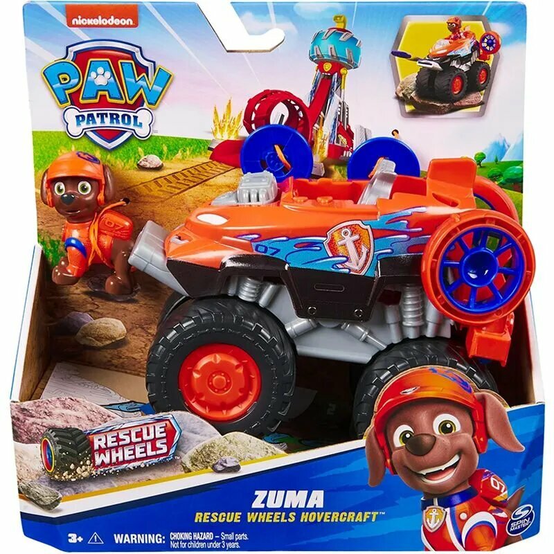 Spin Master Nickelodeon Paw Patrol Rescue Wheels Truck / Детская деформируемая машинка-сюрприз-спасатель со щенком и моделью автомобиля, подходит для детей от 4 лет и старше
