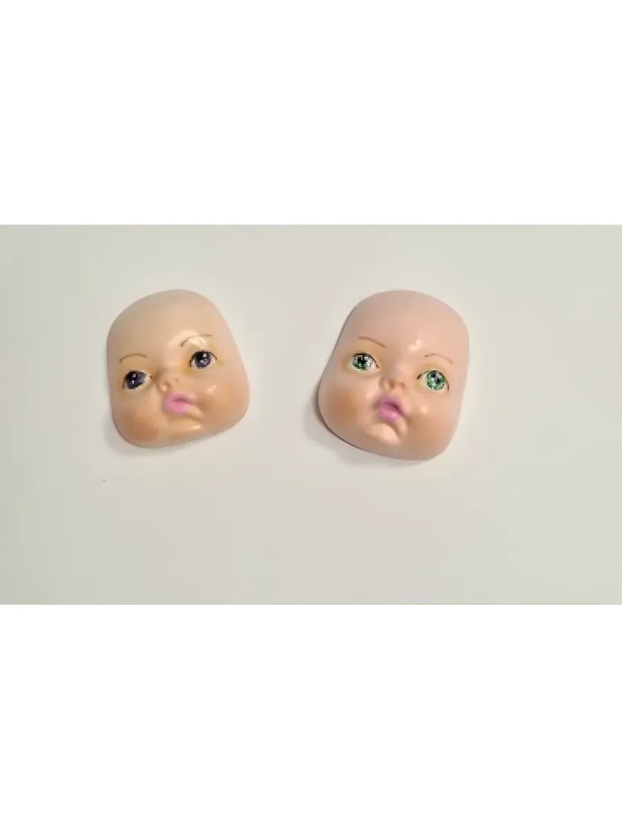 Набор раскрашенных лиц 2 шт для ватных игрушек