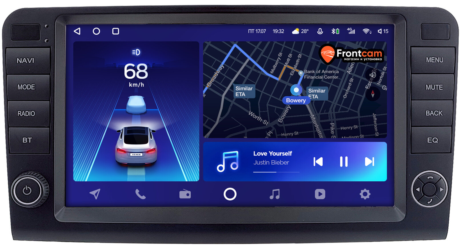 Штатная магнитола Teyes CC2 PLUS 6/128 9" RM-9-0084 Mercedes-Benz GL (x164), ML (w164) 2005-2011 (оранжевая подсветка клавиш, Тип 2) Android 10 (4G-SI