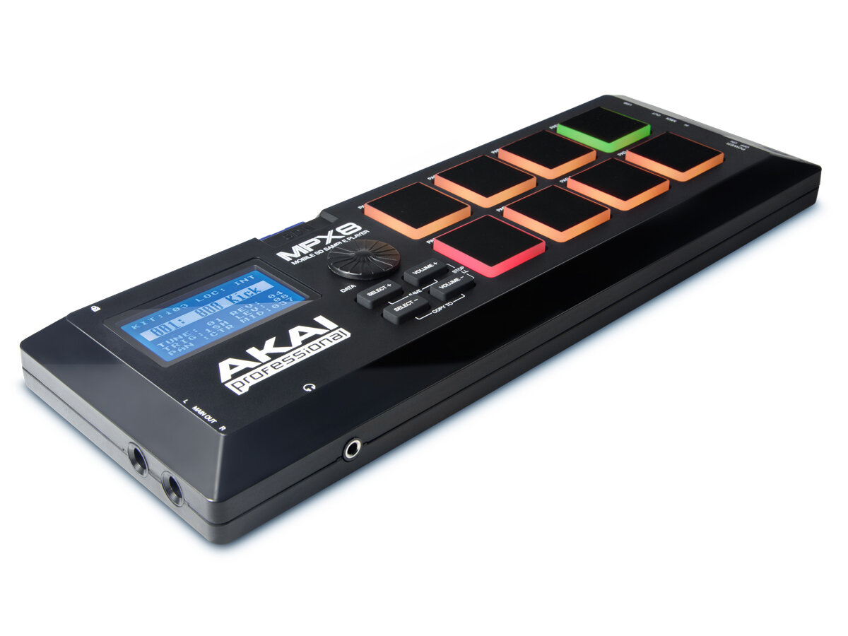 Портативный сэмплер-грувбокс для диджеев AKAI MPX 8 (восемь пэдов) — фото 1