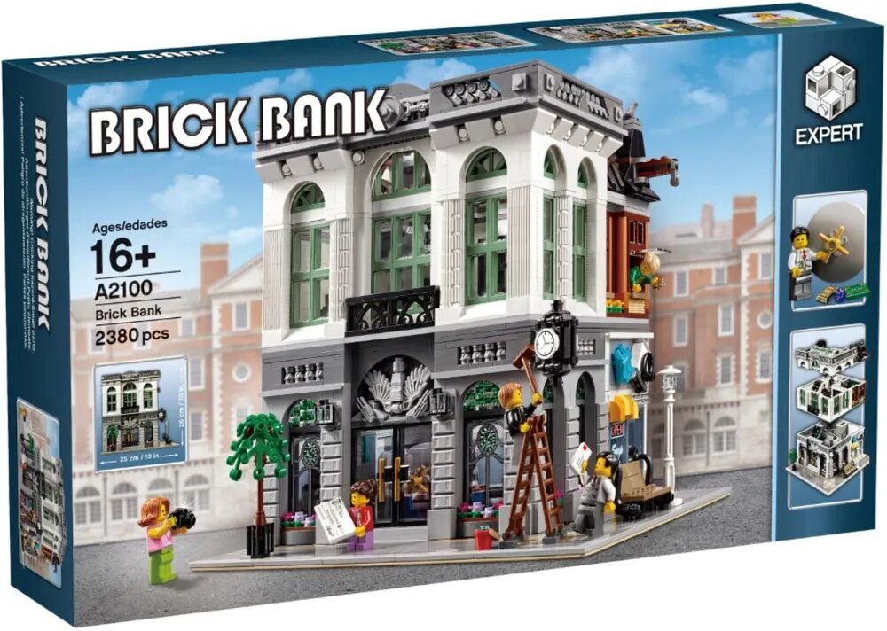 Конструктор Brick Bank для мальчиков и девочек, 2416 деталей