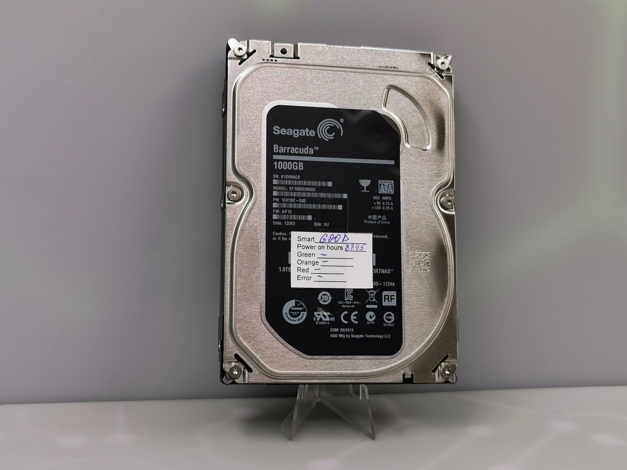 Внутренний жесткий диск Seagate Barracuda 1 ТБ ST1000DM003, 3,5" HDD, SATA 6 Гбит/с