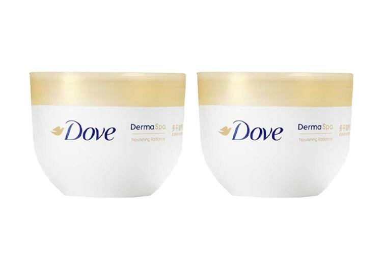 Лосьон для тела унисекс Dove 5743410, 300ml*2, питательный осветляющий увлажняющий