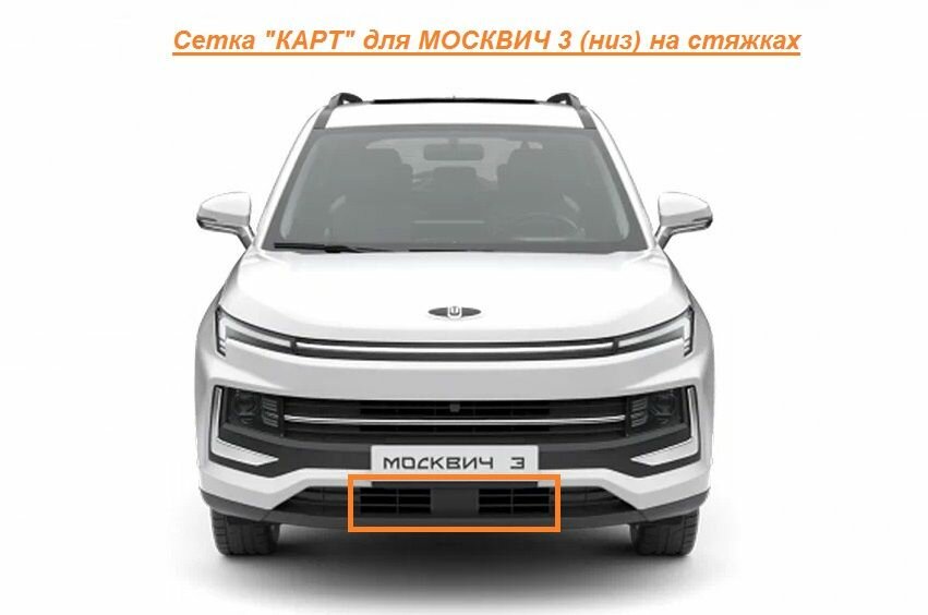 Сетка "карт" защита радиатора для Москвич 3 (для нижней решетки радиатора) на стяжках