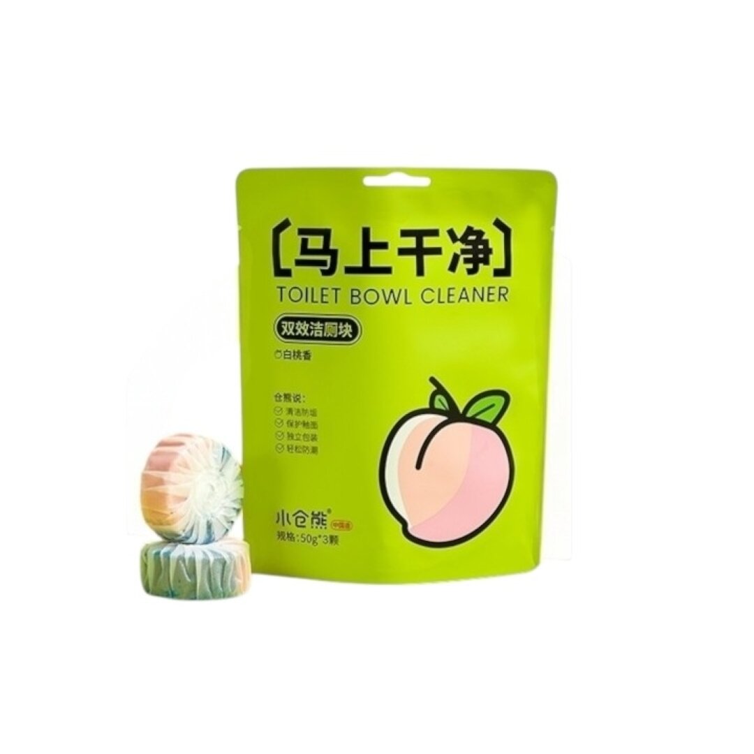 Таблетки для бачка унитаза двойного действия Xiaomi Kokura Bear Dual-Effect Toilet Cleaner Blocks (Белый персик)