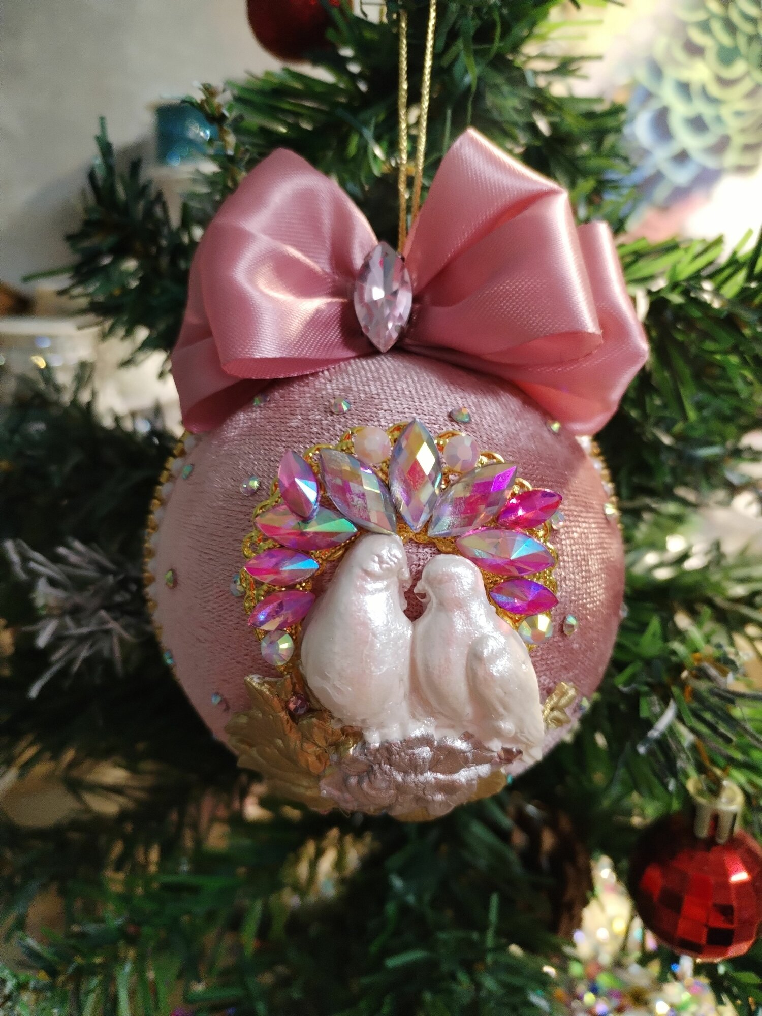 Шар ёлочный русский стиль 8 см