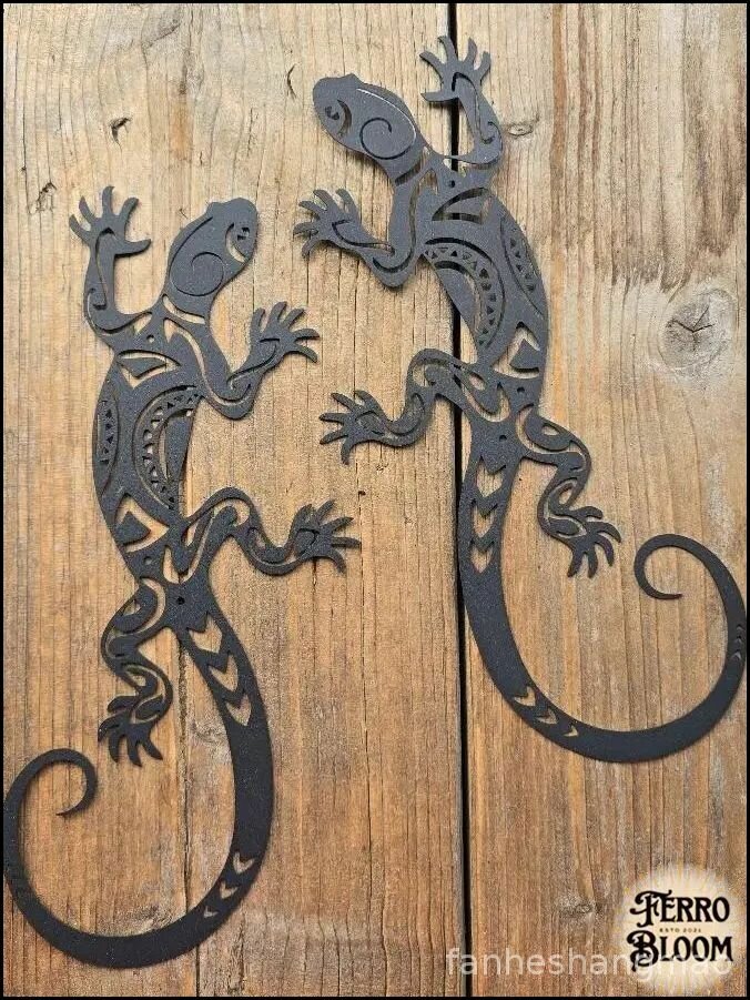 Металлические ящерицы настенные, кованая ящерица для стен: одна скульптура для декора сада и стен в деревенском стиле