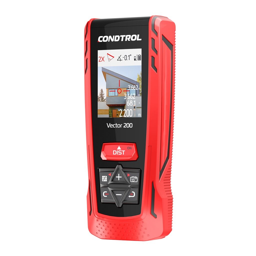 Лазерный дальномер CONDTROL Vector 200, точность 1мм, встроенный аккумулятор, Bluetooth