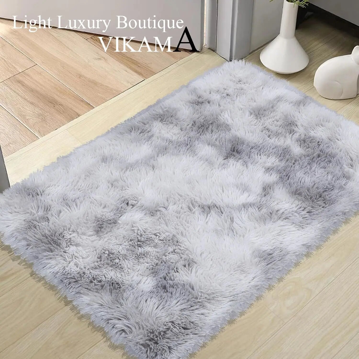 Розовый ковер пушистый 50x80 см Tie-Dye