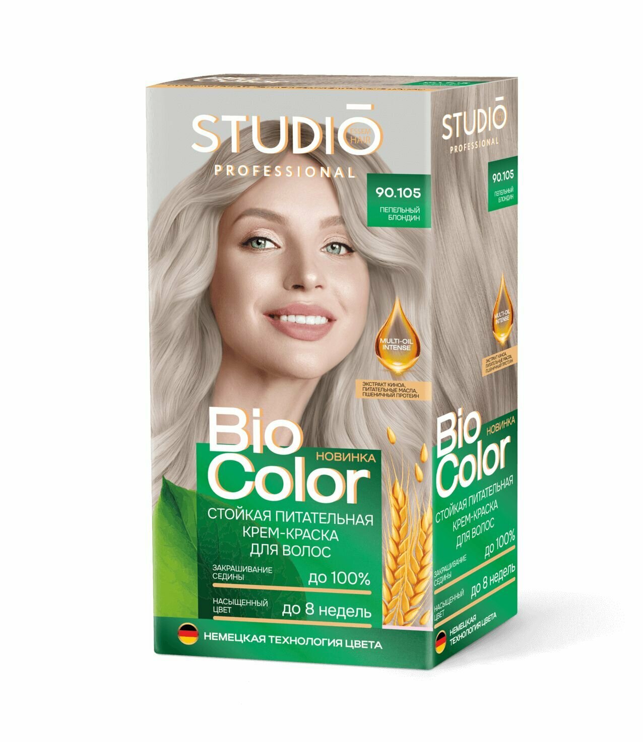 BIG Крем-краска для волос Biocolor тон 90.105 Пепельный блондин