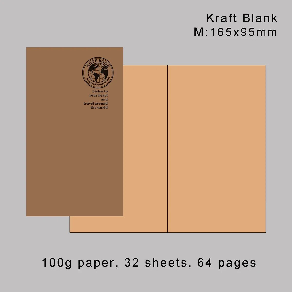 Fromthenon Ретро Фольга Золотая Обложка наполнитель для блокнота Midori, стандарт M Blank