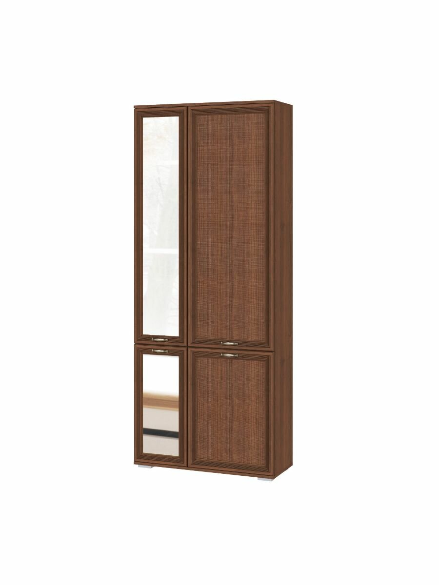 Шкаф комбинированный с зеркалом Домани Ливорно ЛШ 9 900х2212х350, Орех донской