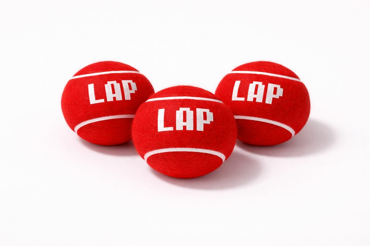 Комплект мячей для игры в Русскую Лапту, 3 мяча красный цвет