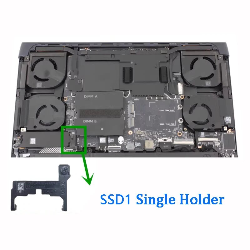 Кронштейн SSD 2280 для ноутбука DELL Alienware 16 18 Area-51 SSD1 Holder