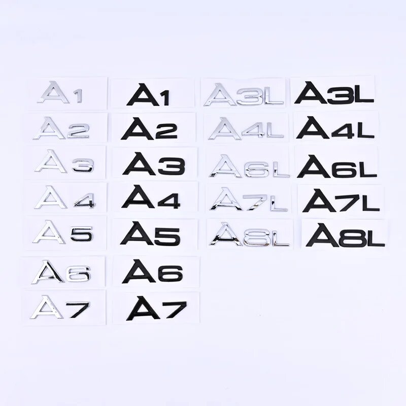 A12 A3 A4L A5 A6L A8L A7 A8 значок автомобильные наклейки для серии Audi gloss black, A6