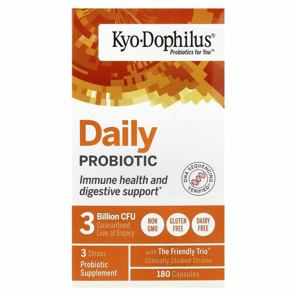 Kyolic, Kyo-Dophilus®, пробиотик для ежедневного приема, 180 капсул