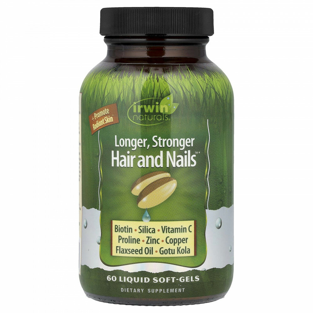 Irwin Naturals, Longer, Stronger Hair and Nails™, 60 желатиновых капсул