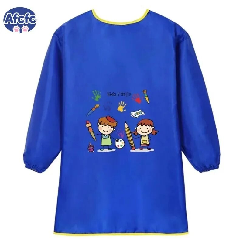 Детский длинный халат для рисования - Защитная одежда для детского сада