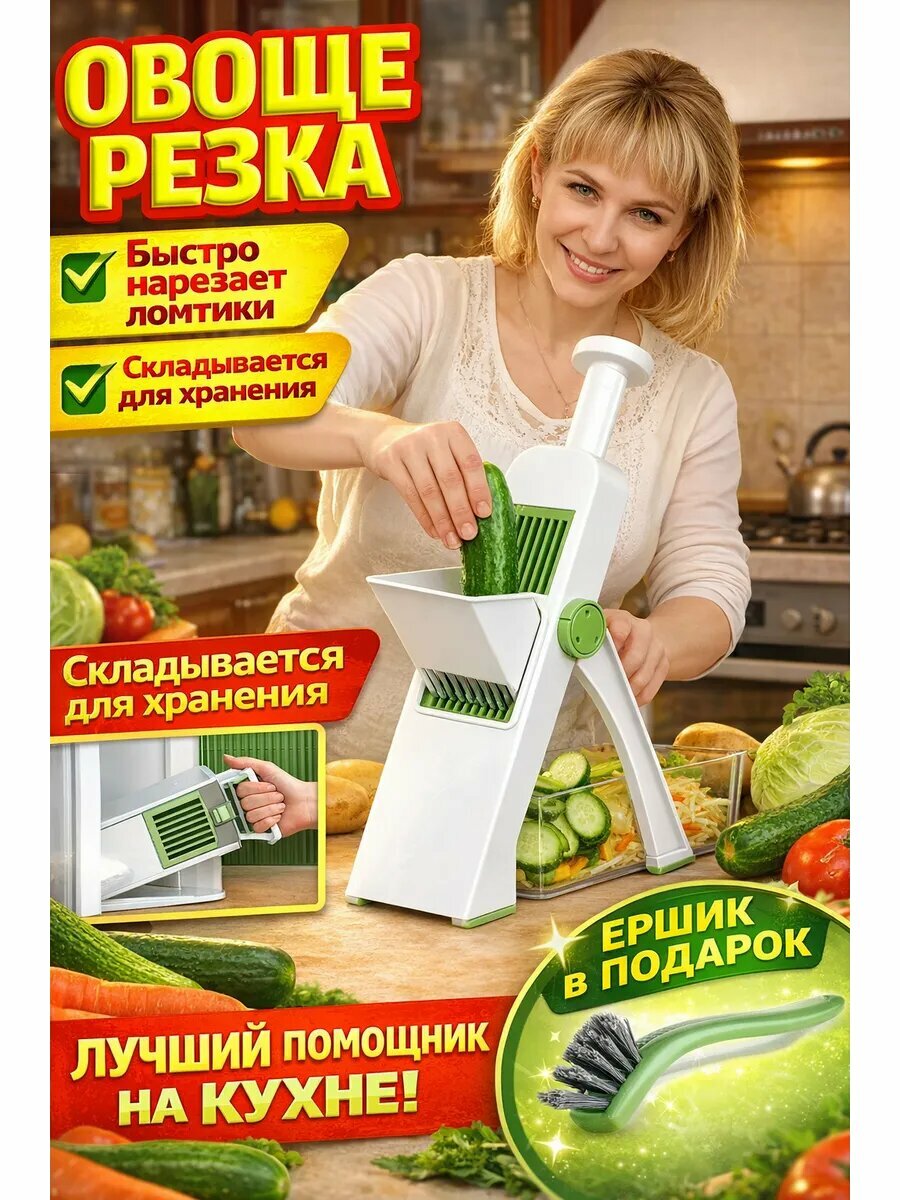 Овощерезка многофункциональная ручная слайсер для нарезки