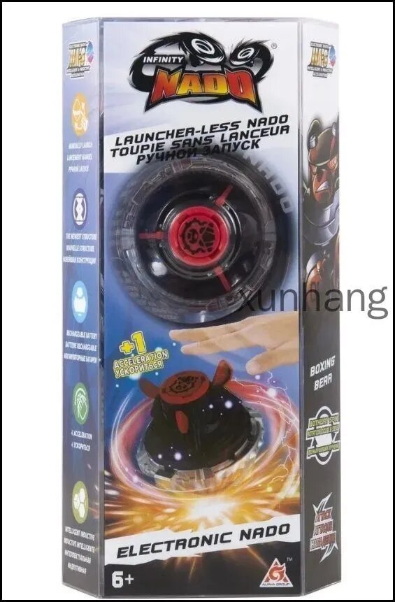 Игрушка Beyblade Infinity Nado Electronic Nado 6+ Boxing Bear Волчок красный — фото 1