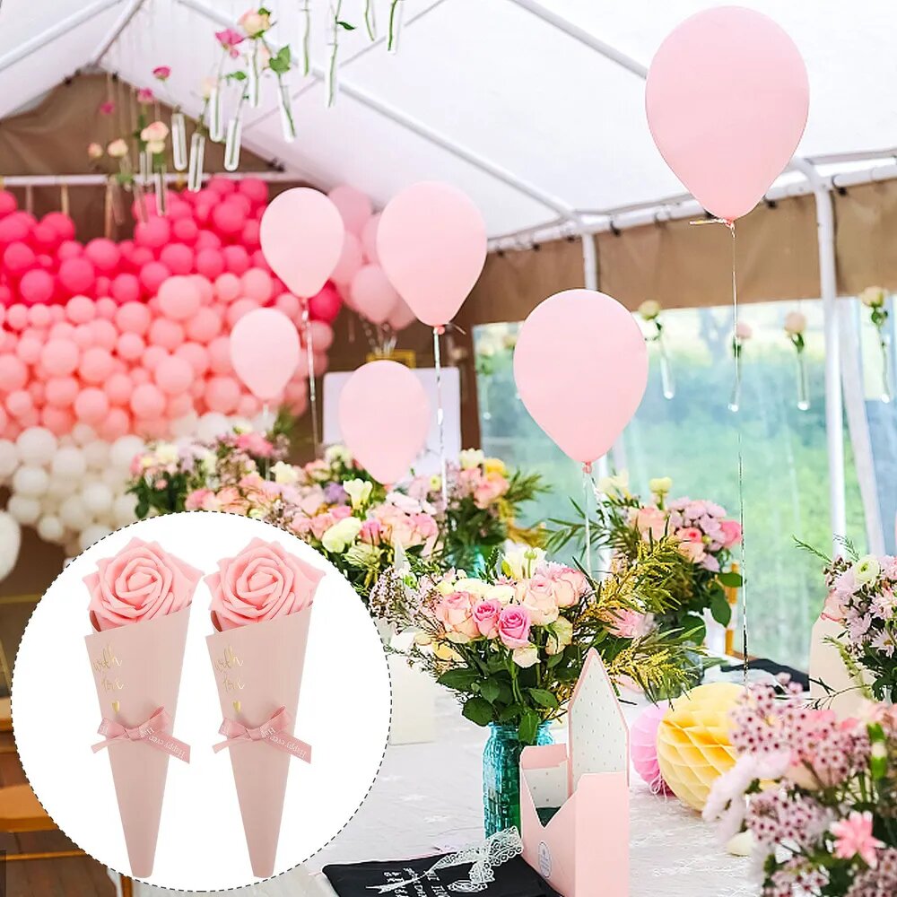 5 Штук Бумажных Конусных Пакетов, Для Конфет, Для Праздников