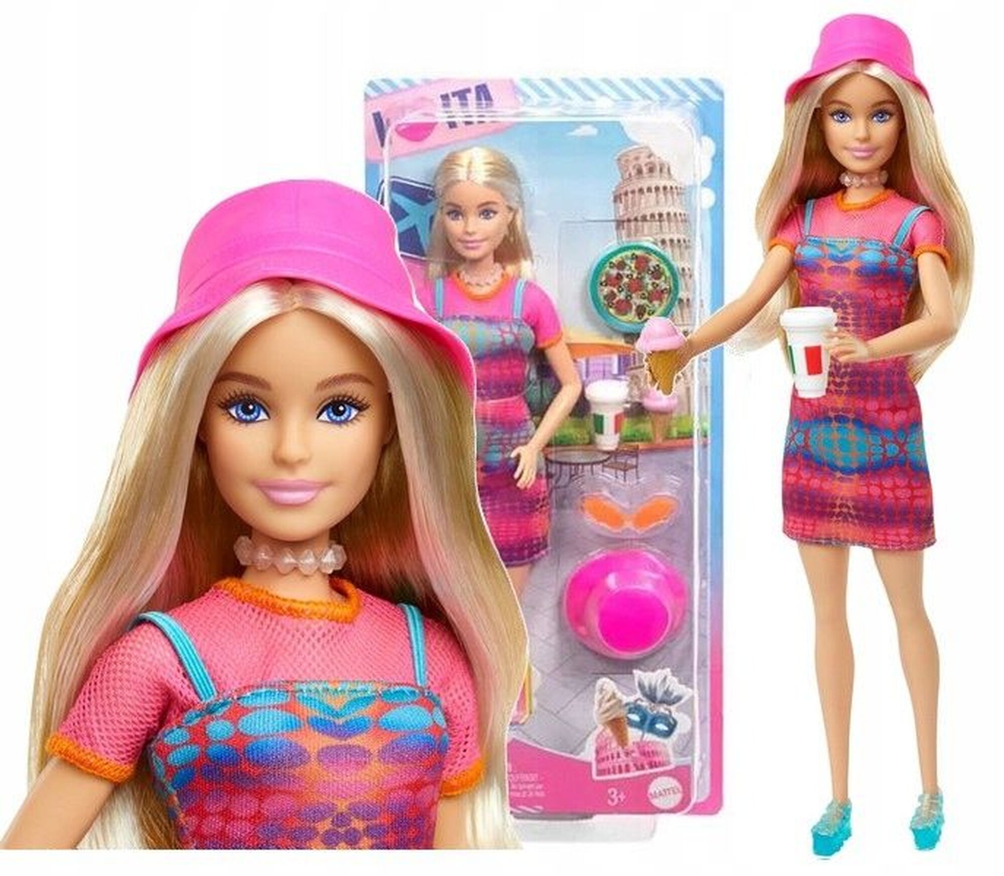 Кукла Mattel Barbie PINK PASSPORT - Кукла путешествие в Италию с аксессуарами - Барби HWH97