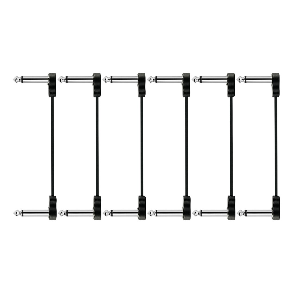 Низкопрофильные гитарные патчи 13 см, кабели с двойным экранированием, чистый низкий уровень шума, гибкие плоские кабели для цепочки педалей эффектов