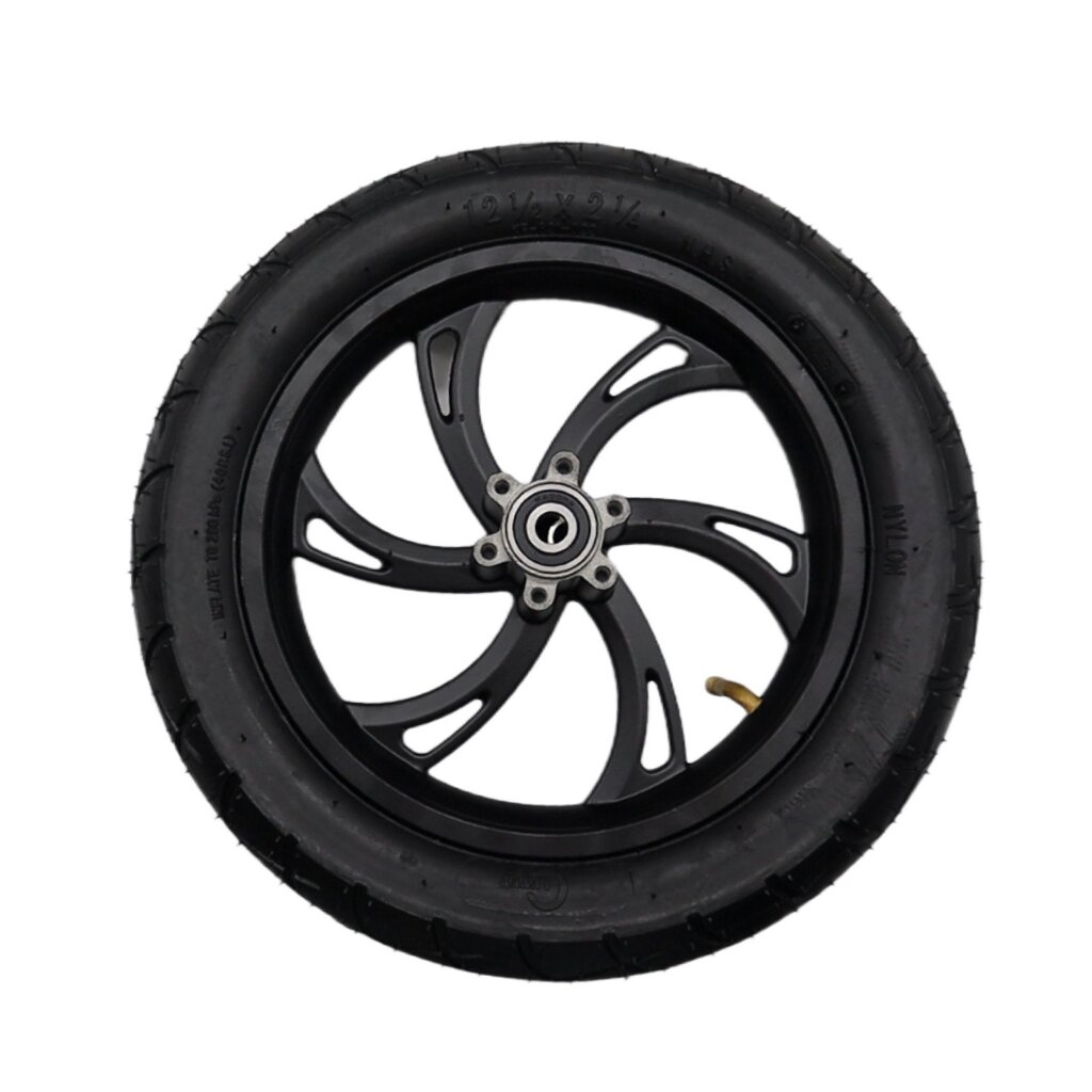 Электрическая Шина для Скутера со Ступицей Колеса Резиновая Шина для Замены Переднего Колеса 12-дюймового Скутера для Электрического Велосипеда