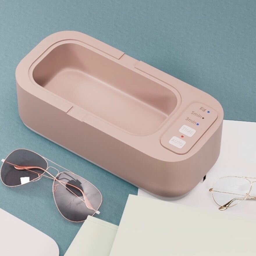 Ультразвуковая машина для чистки очков, полностью автоматический многофункциональный очиститель для очков, часов и ювелирных изделий, портативное бытовое устройство для чистки.