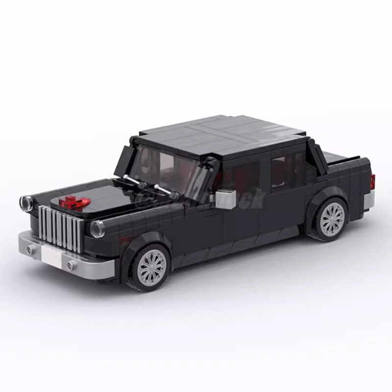 MOC домашний строительный блок, автомобиль Hongqi L5speed8, сетка, машина для мальчика, собранный классический автомобиль, подарок