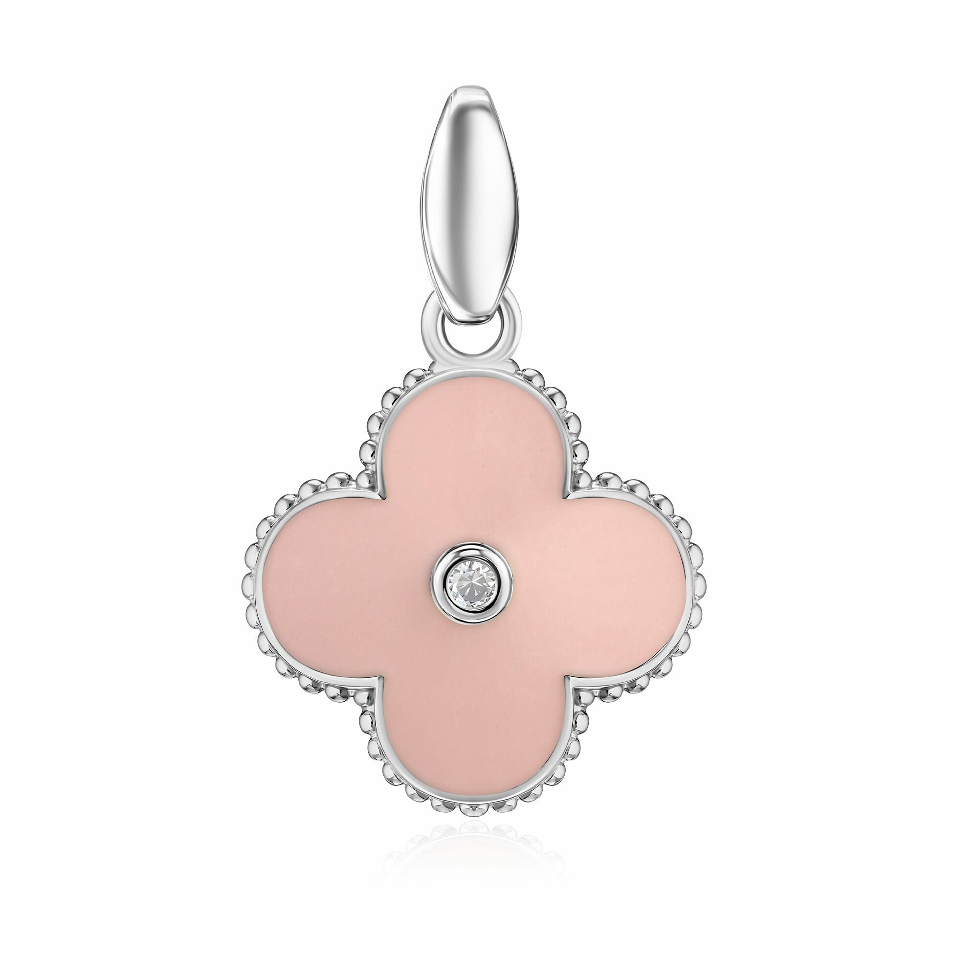 Подвеска, серебро, 925 проба, бриллиант