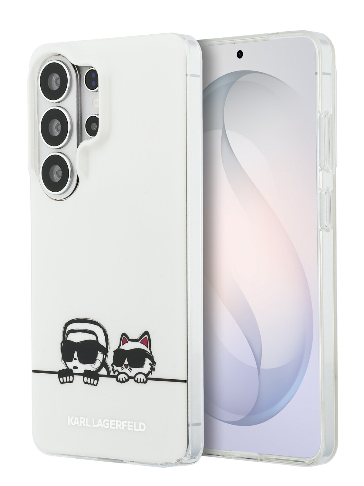 Чехол Karl Lagerfeld на Samsung Galaxy S26 Ultra, с магнитами MagSafe, с принтом IML Design, прозрачный